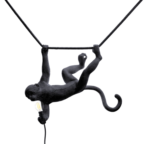 The Monkey Lamp Black Swing – SELETTI