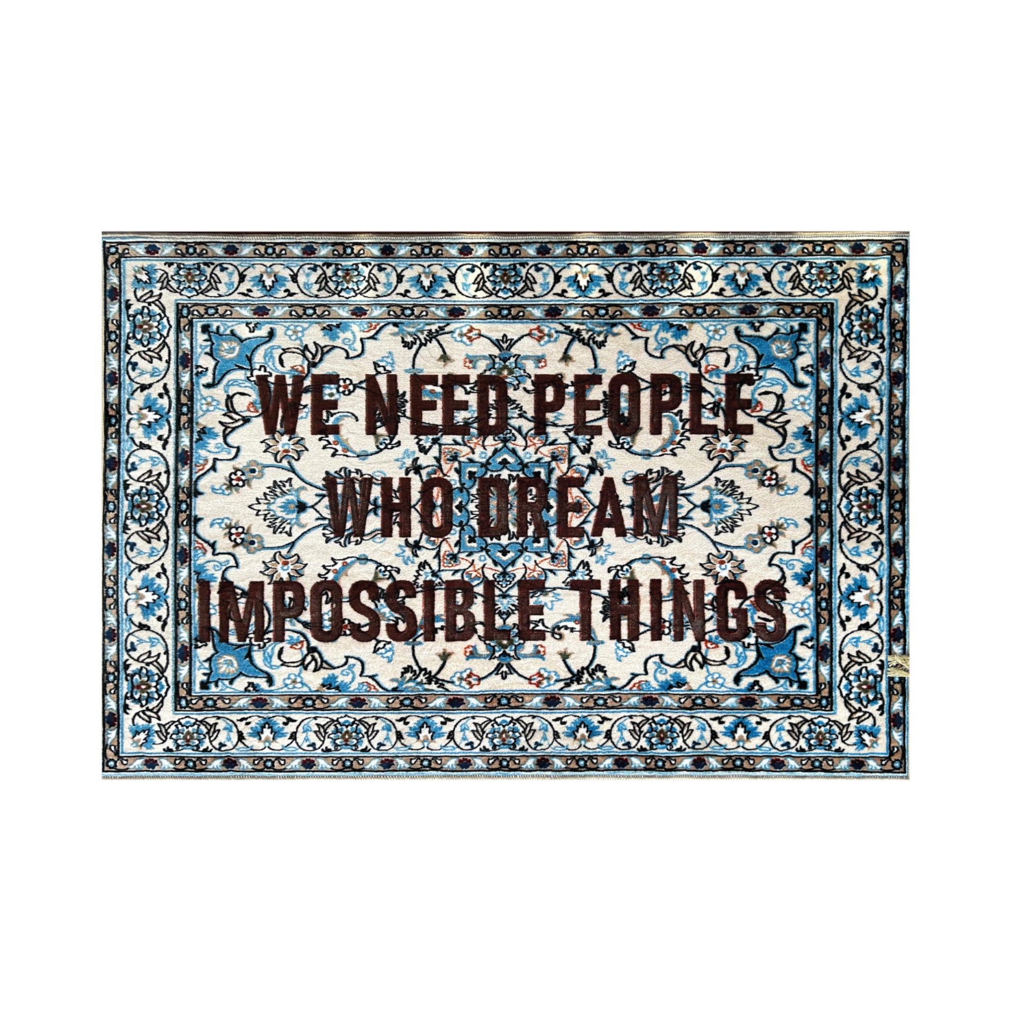 Burnt Carpet WE NEED PEOPLE - 180x120 – SELETTI