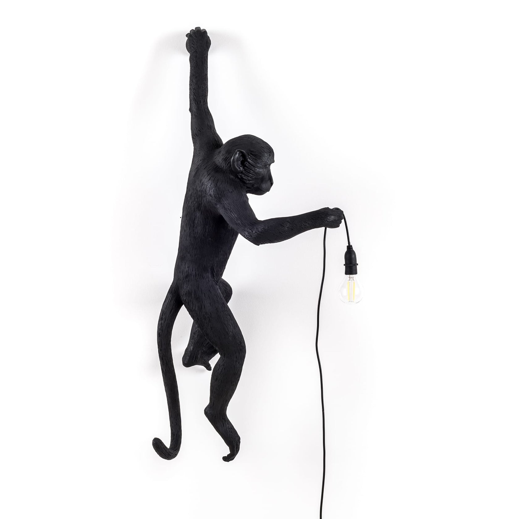 The Monkey Lamp Black Hanging Version Left – SELETTI