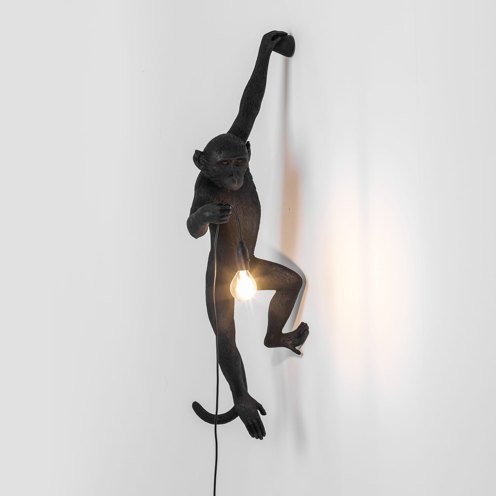 The Monkey Lamp Black Hanging Version Left – SELETTI