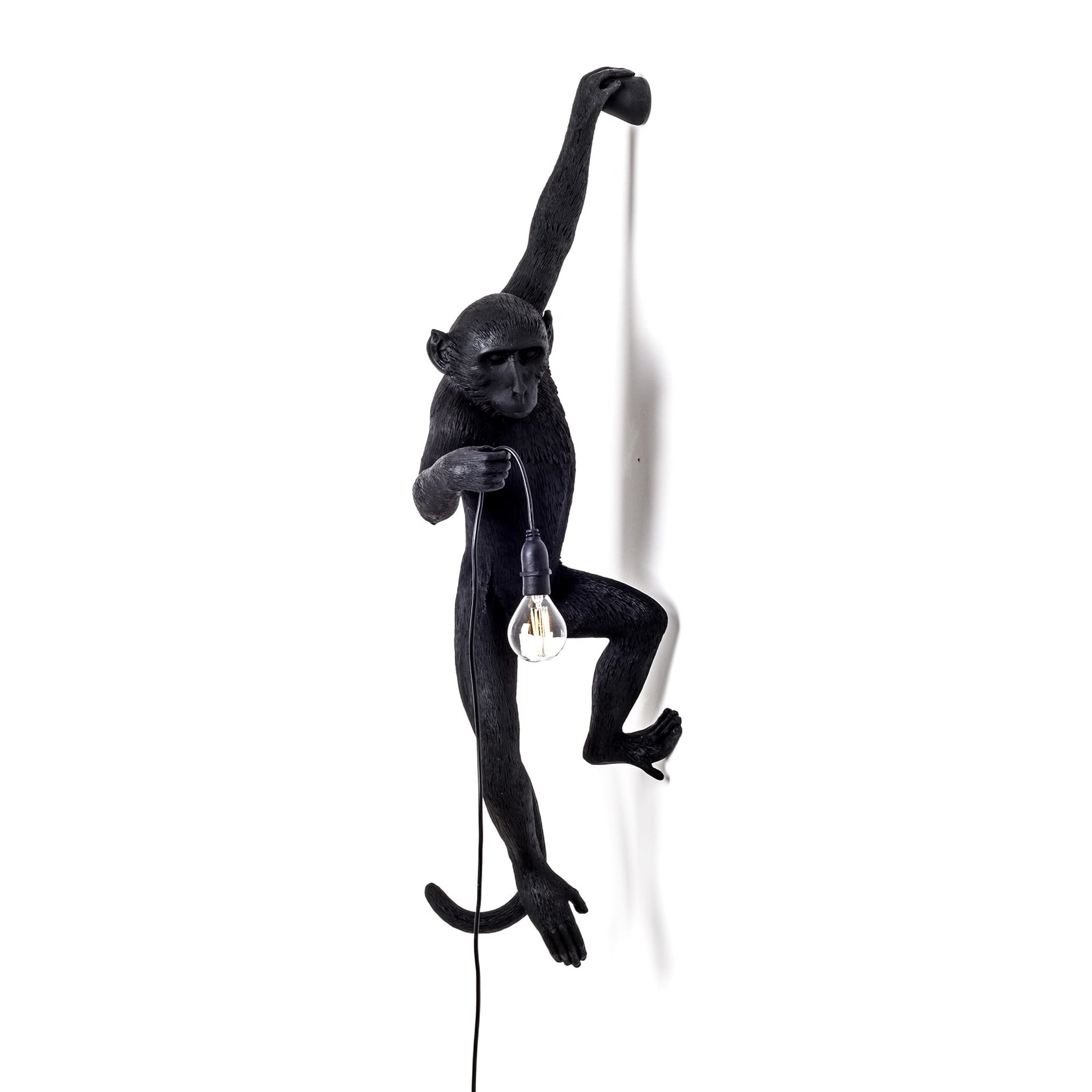 The Monkey Lamp Black Hanging Version Left – SELETTI